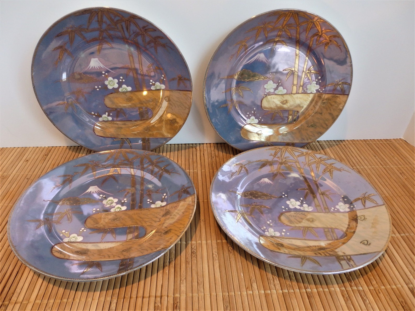 Japanese Blue Lusterware - Etsy