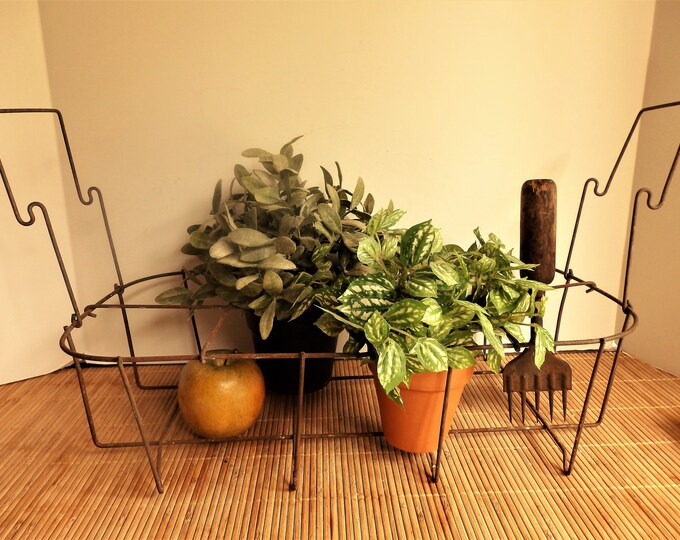 Vintage Chippy White Wire Basket Insert for Boiling Canning Jars Holds ...