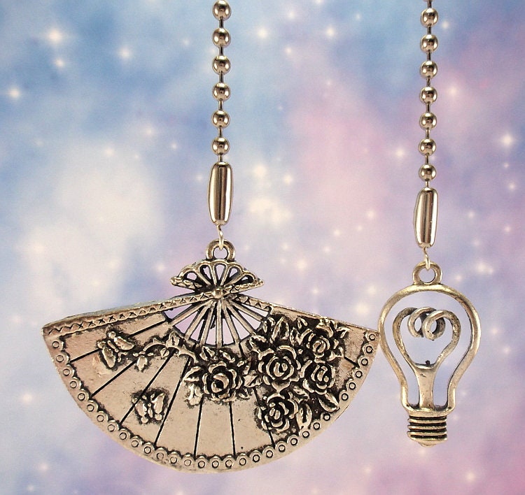 Silver Ceiling Fan Pulls Silver Pull Chain Lamp Pulls Fan | Etsy