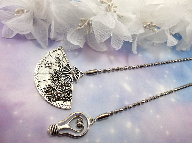 Silver Ceiling Fan Pulls Silver Pull Chain Lamp Pulls Fan | Etsy