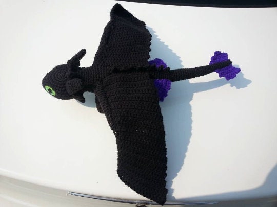 Toothless Crocheted Plush Large Toothless Plush Crocheted Toothless ...