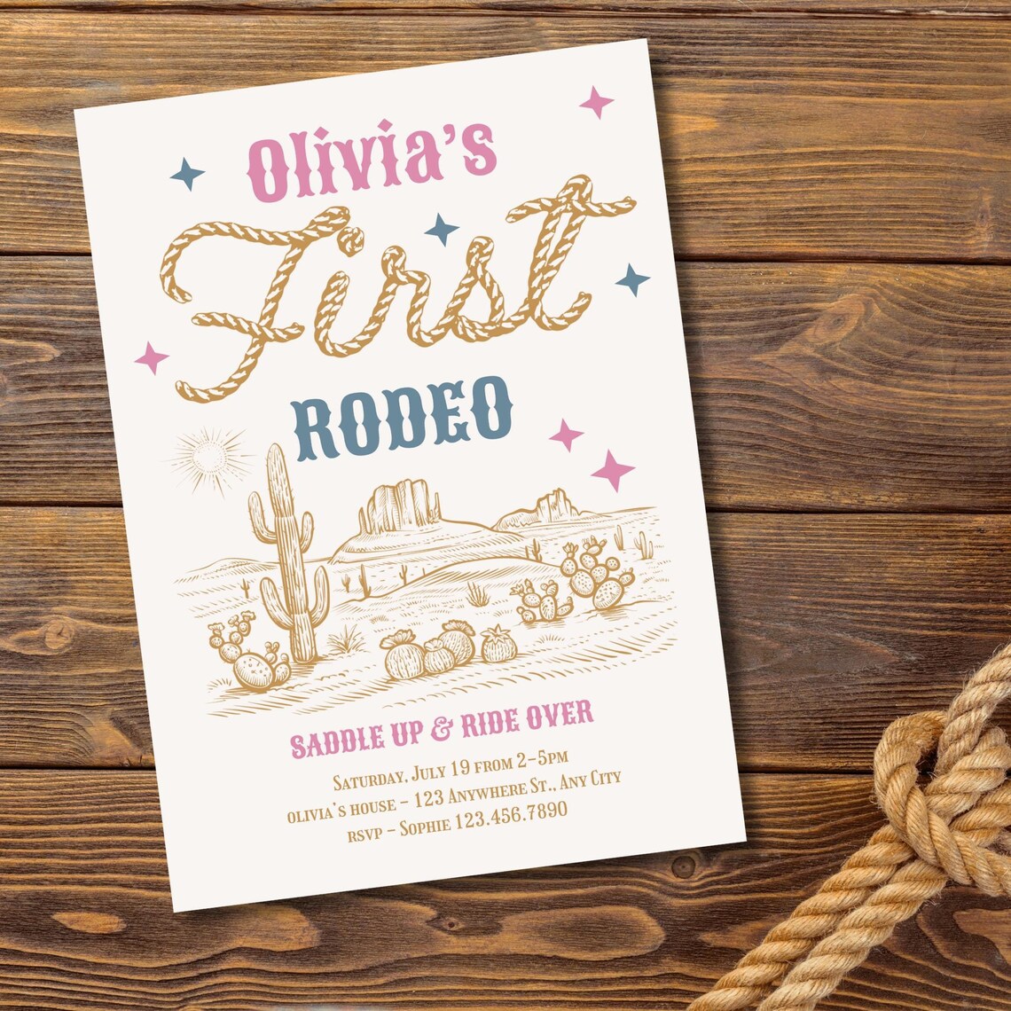 First Rodeo Birthday. First Birthday. Cowgirl Kid's Birthday. Digital ...