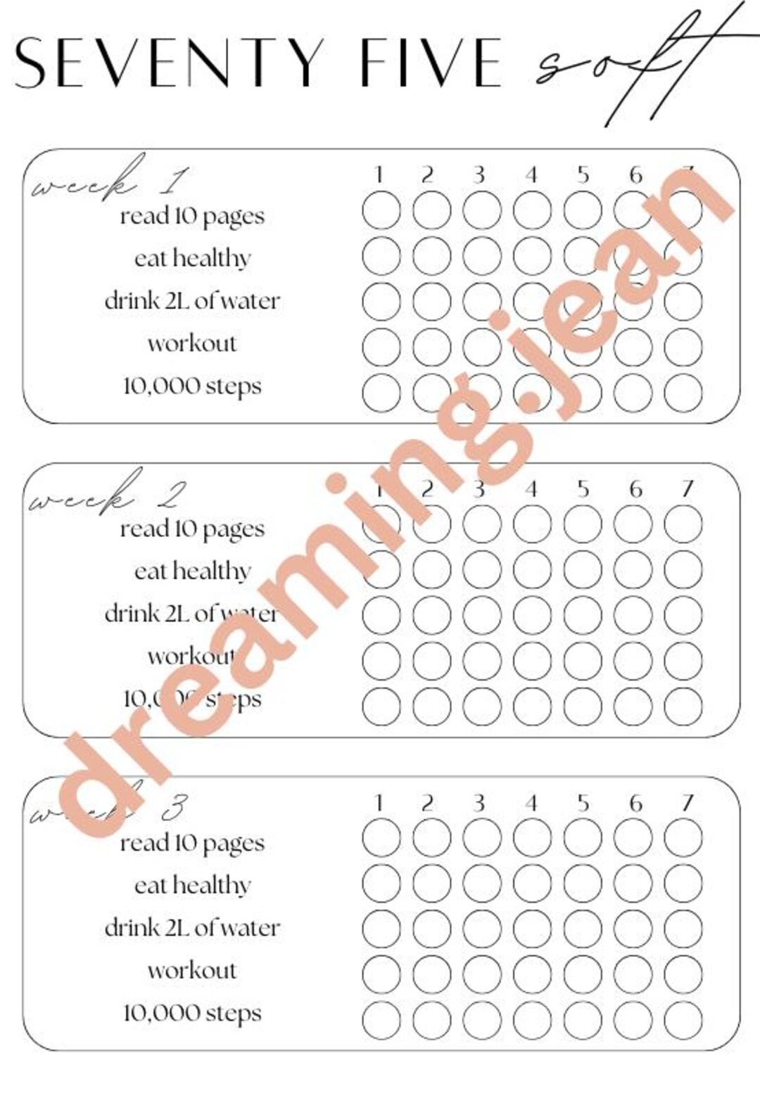 75 Soft Template (digital Download) - Etsy UK