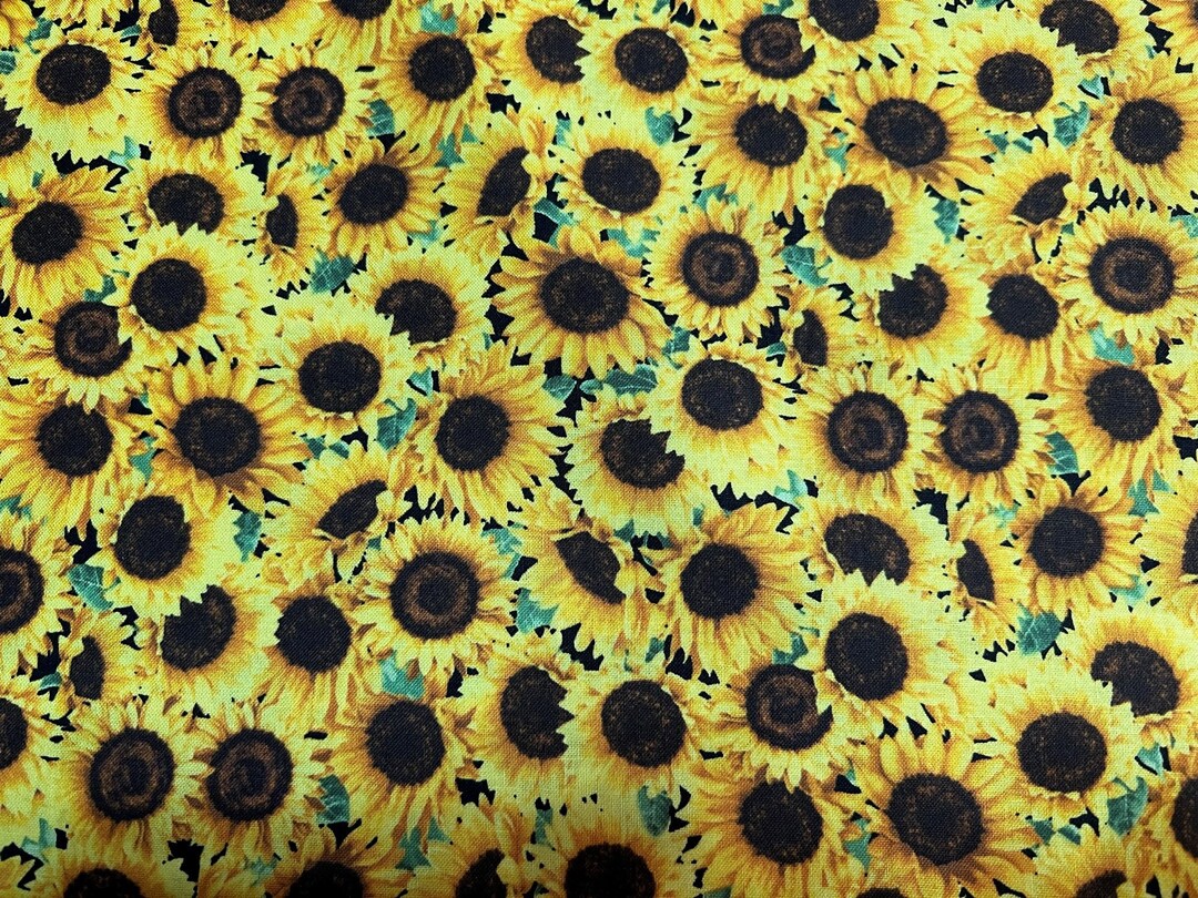 Sunflower Cotton Fabric, by the Yard Timeless Treasures - Etsy