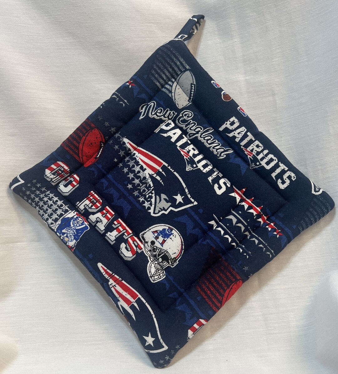 New England Patriots Pot Holder/hot Pad Go Pats Football NFL - Etsy