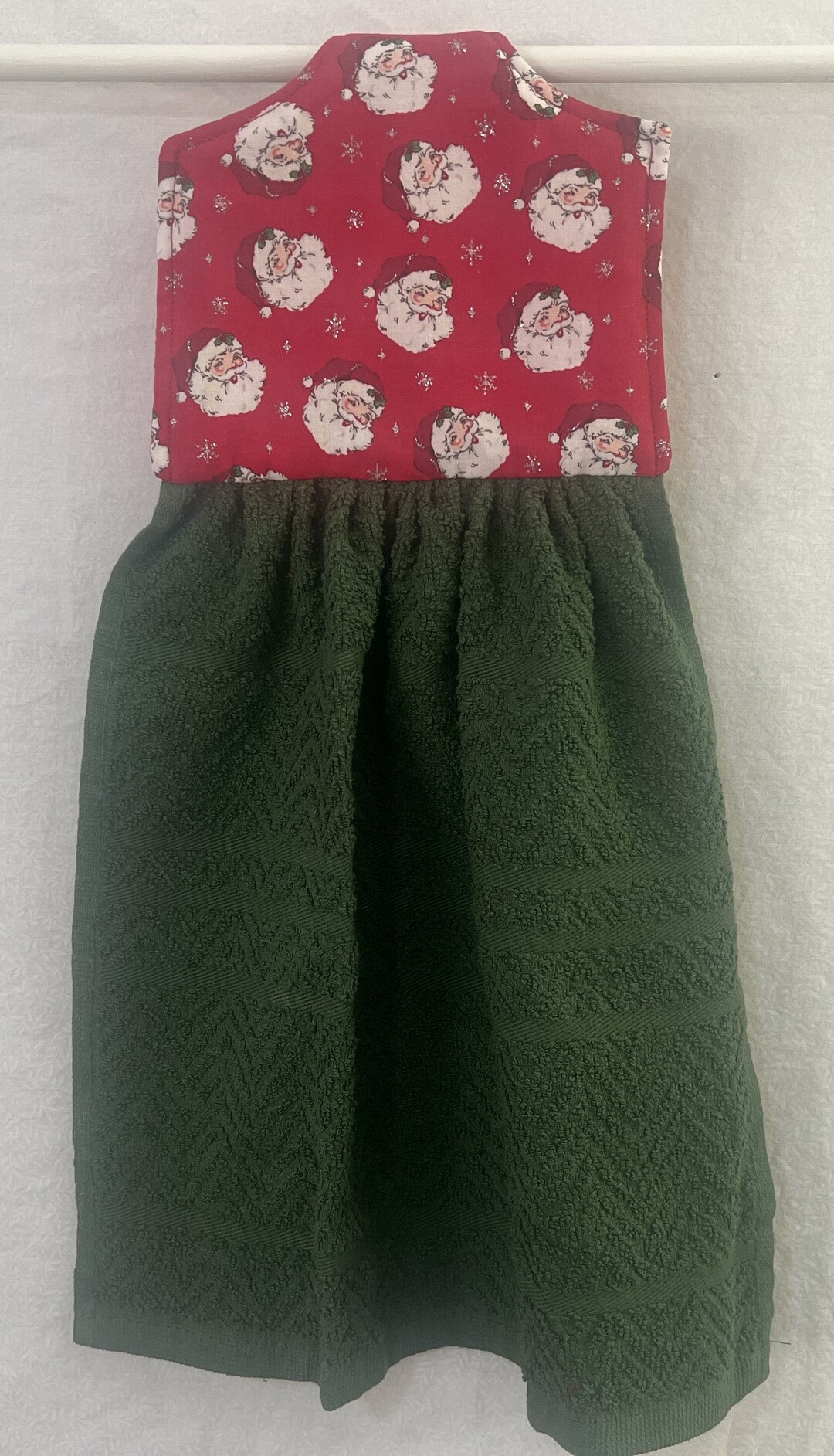 Santa Face Hanging Kitchen Dishtowel - Etsy