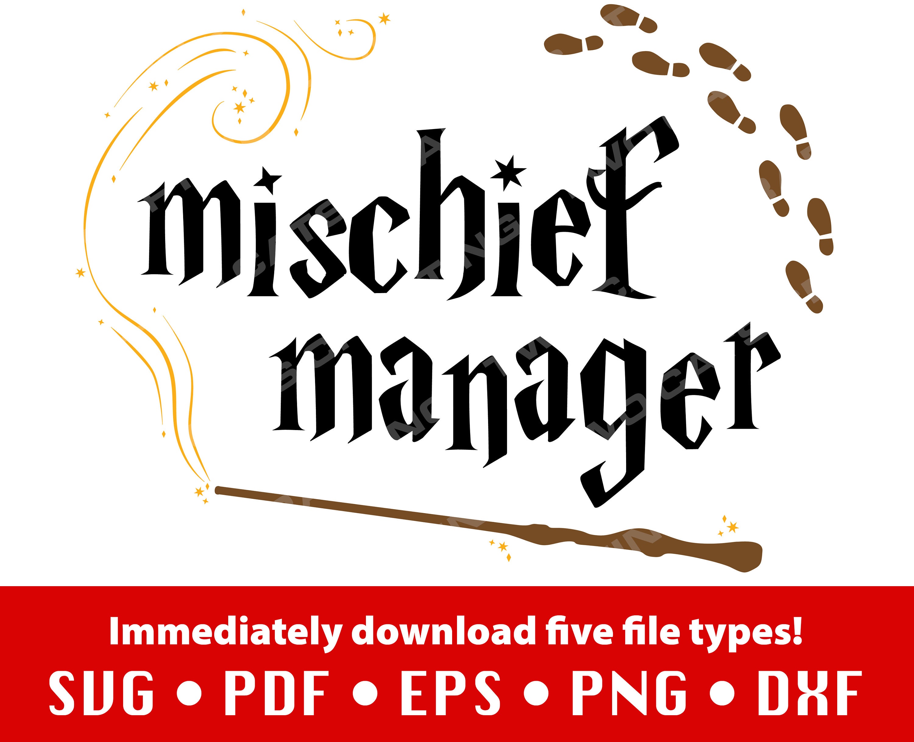 Mischief Manager SVG: Wizard Teacher Shirt Design (instant Download) - Etsy
