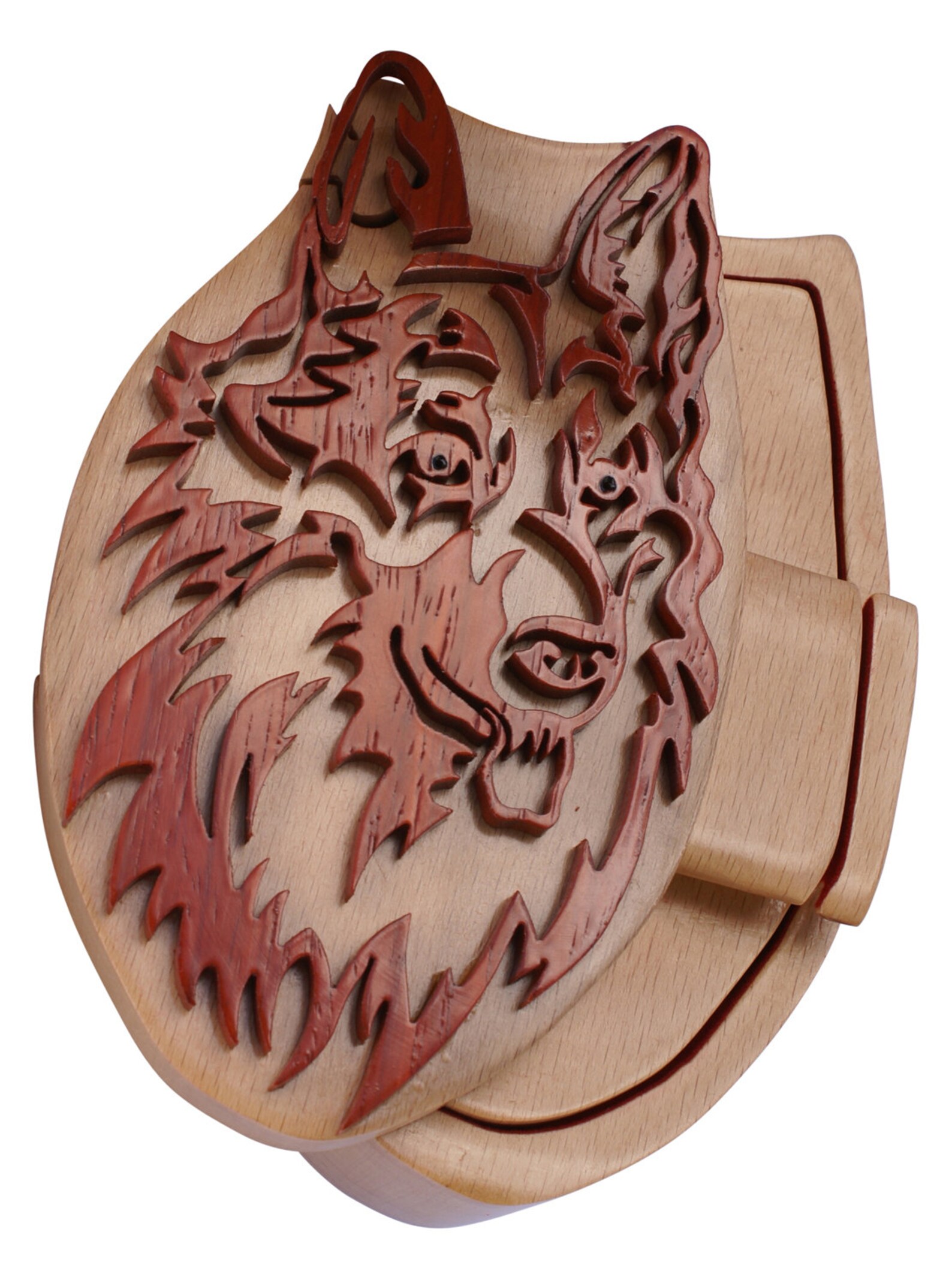 Husky Dog Handmade Beachwood Puzzle Box | Etsy