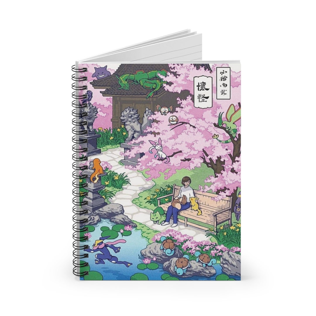 Sakura Tree Spiral Notebook - Ruled Line, Pokemon Notebook, Japanese ...