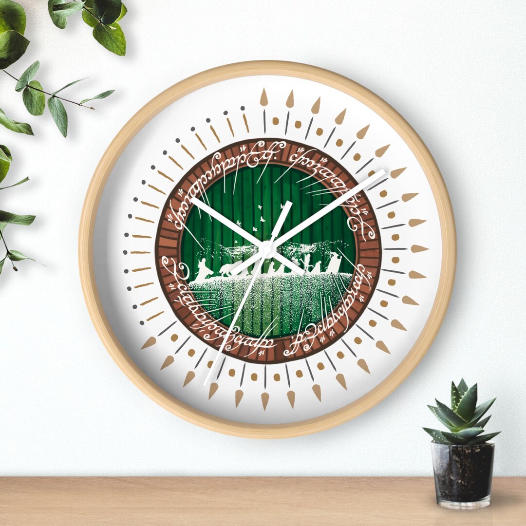 Fellowship of the Ring Wall Clock, Wooden LOTR Home Decor - Etsy