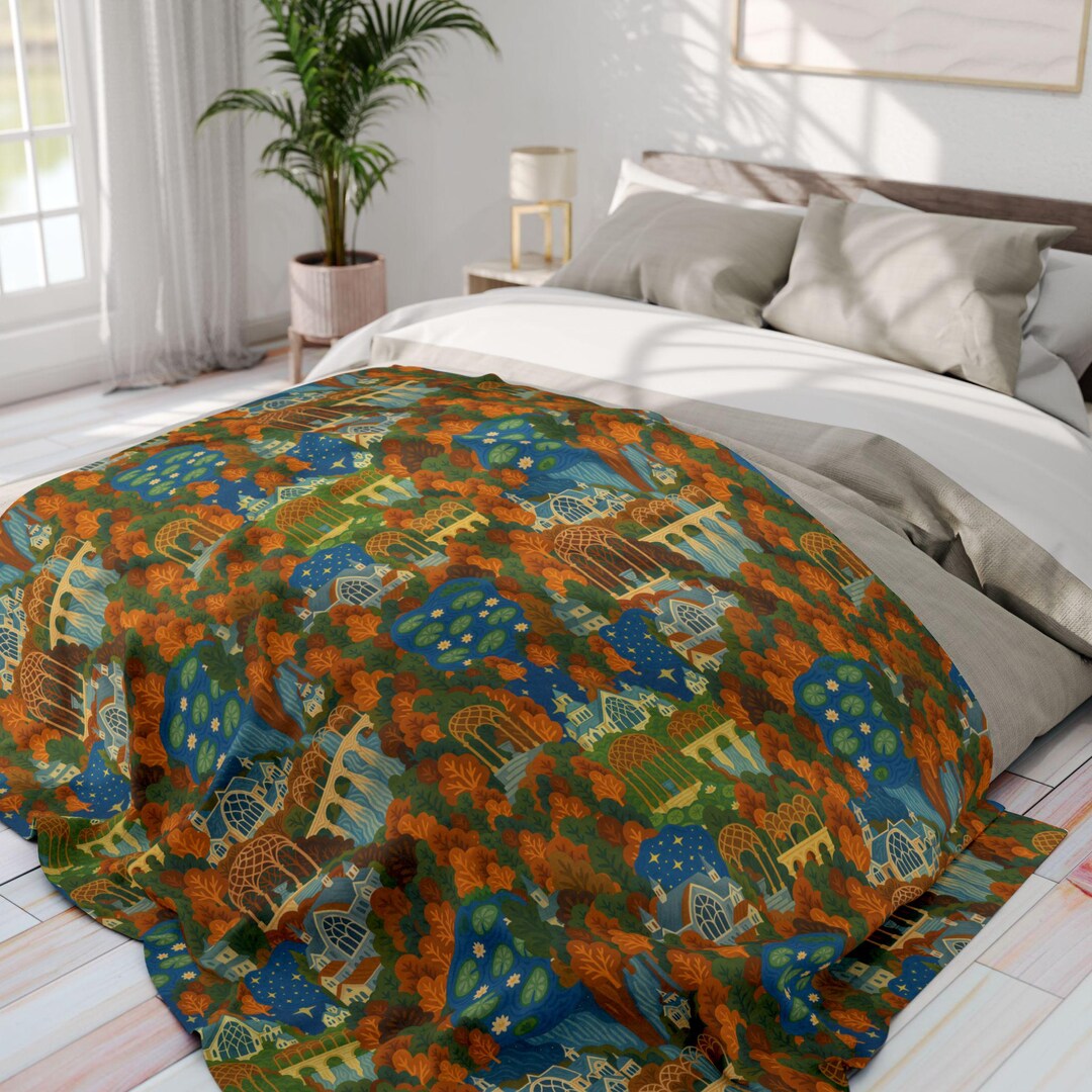 Rivendell Fleece Blanket: Lord of the Rings Throw Blanket, Hobbit Home ...