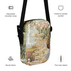 Hobbit Floral Utility Crossbody Bag: Lord of the Rings Shoulder Purse ...