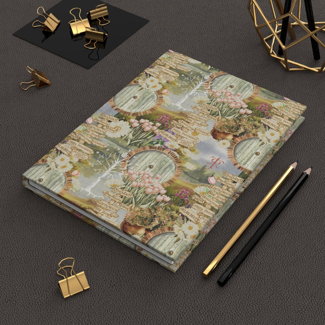 Hobbit Floral Hardcover Journal: Lord of the Rings Notebook - Etsy UK