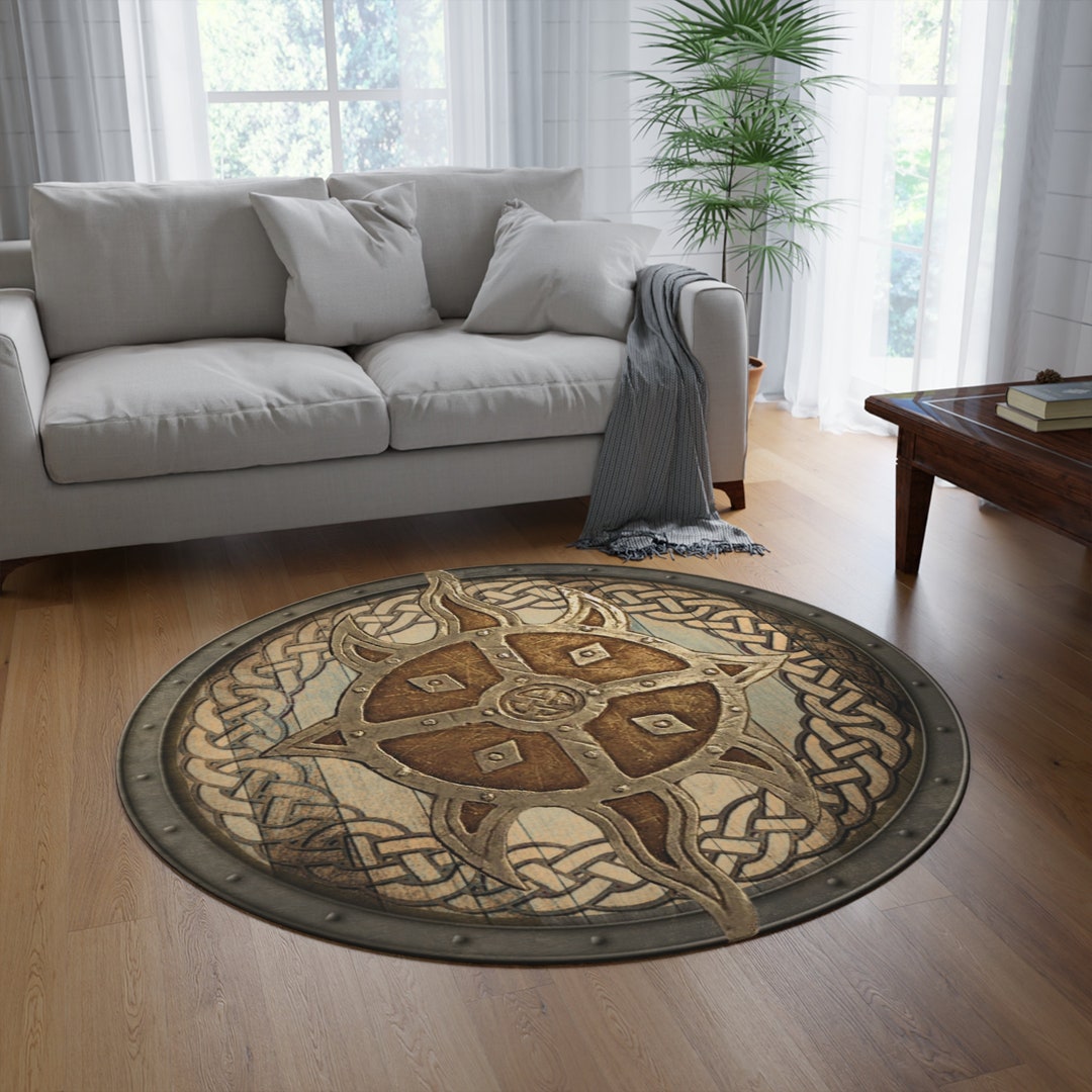 Skyrim Holds Round Rug, Dawnguard, Skyrim Round Rug, Viking Floor Rug ...