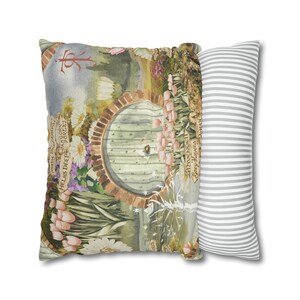Hobbit Floral Square Pillowcase, Lord of the Rings Square Pillowcase ...