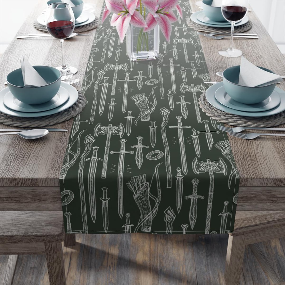 Mithril Table Runner, Lord of the Rings Table Runner, Hobbit Home Decor ...
