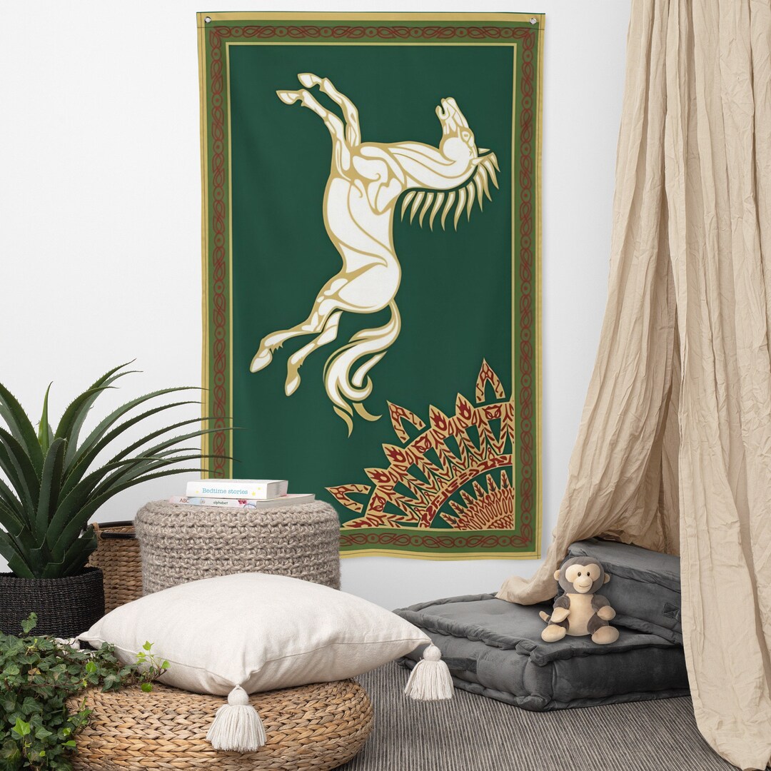 Royal Rohan Banner Flag, Lord of the Rings Flag, LOTR Rohan Banner ...