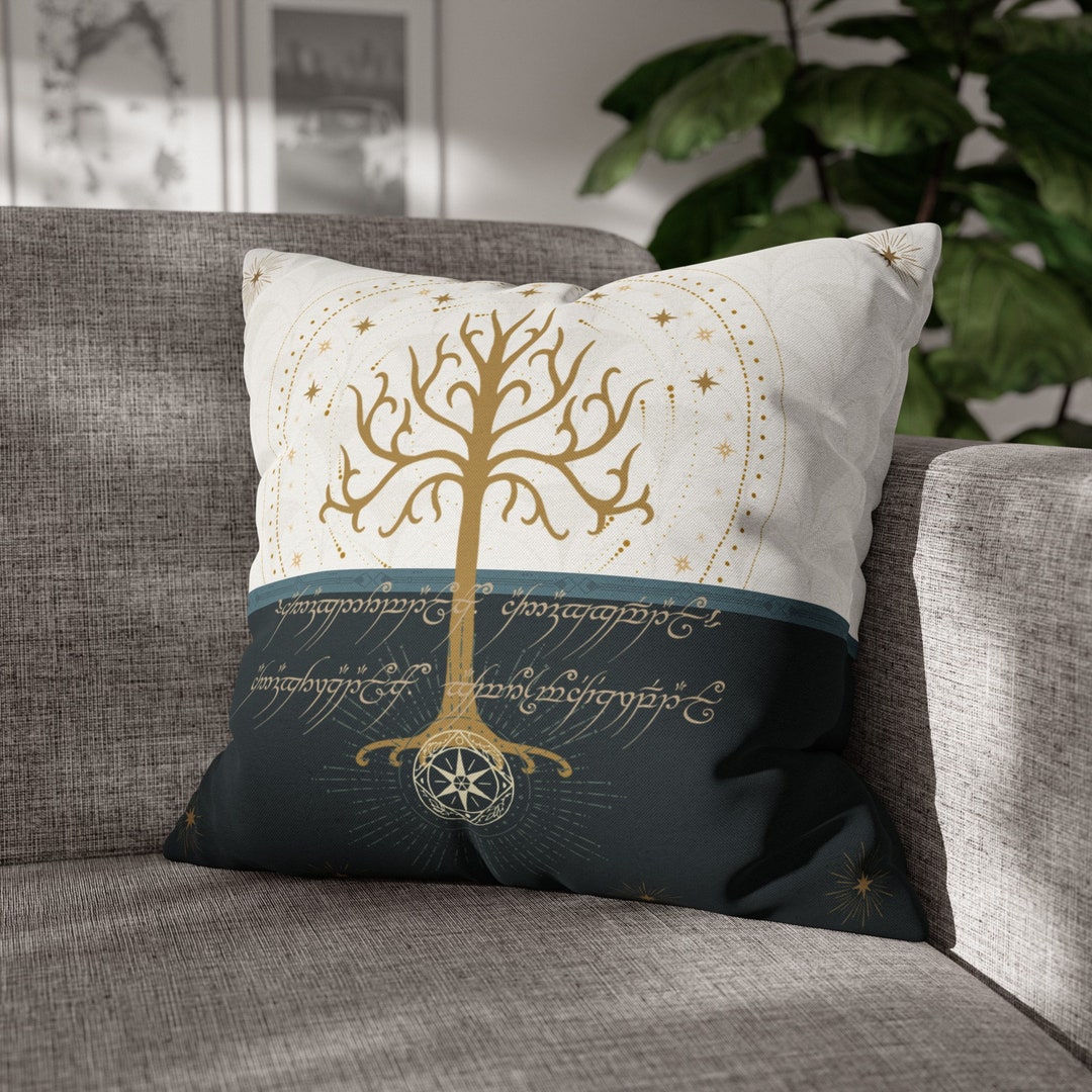 Royal Tree of Gondor Square Pillowcase, Lord of the Rings Square ...