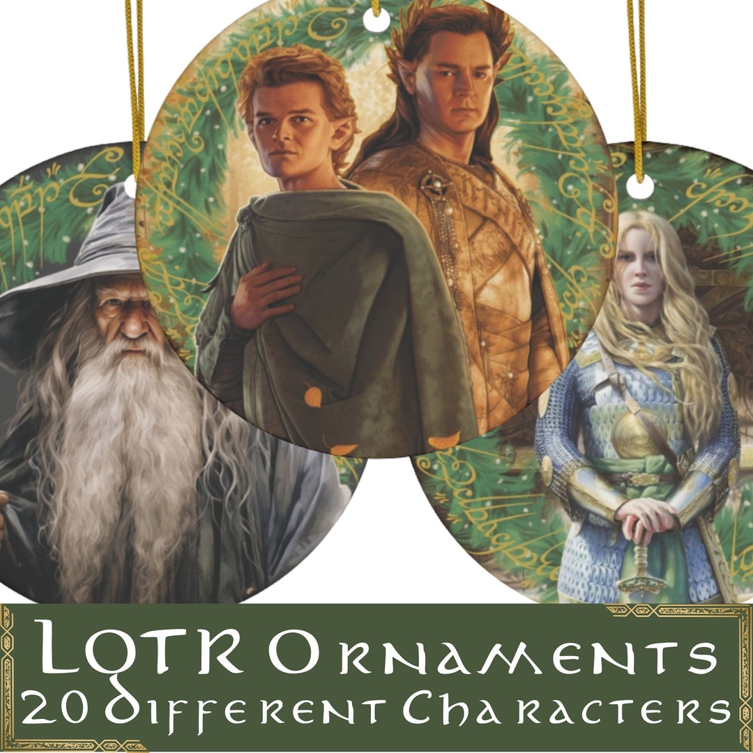 LOTR Holiday Ornament, Ceramic, Metal, Acrylic, Lord of the Rings ...