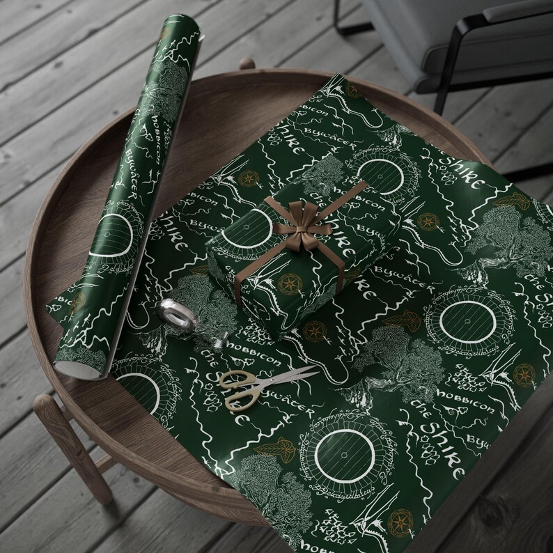 Shire Map Wrapping Paper: Lord of the Rings Gift Wrap, Hobbit Themed - Etsy