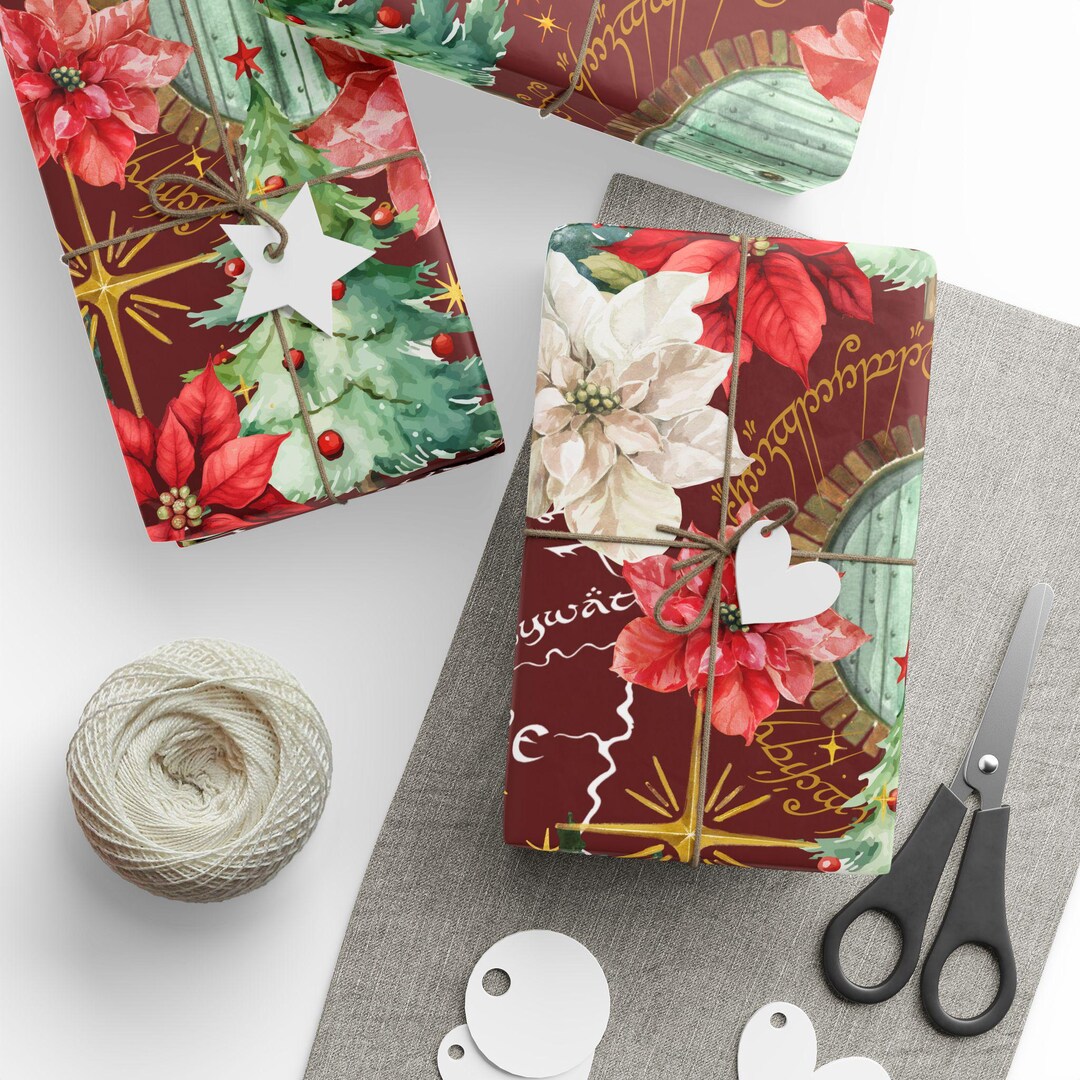 Shire Map Christmas Wrapping Paper: Lord of the Rings Gift Wrap, Hobbit ...