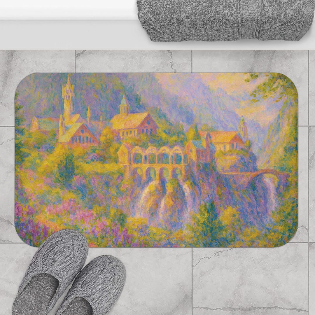 Rivendell Bath Mat Lord Of The Rings Bath Mat Lotr Shower Mat Hobbit