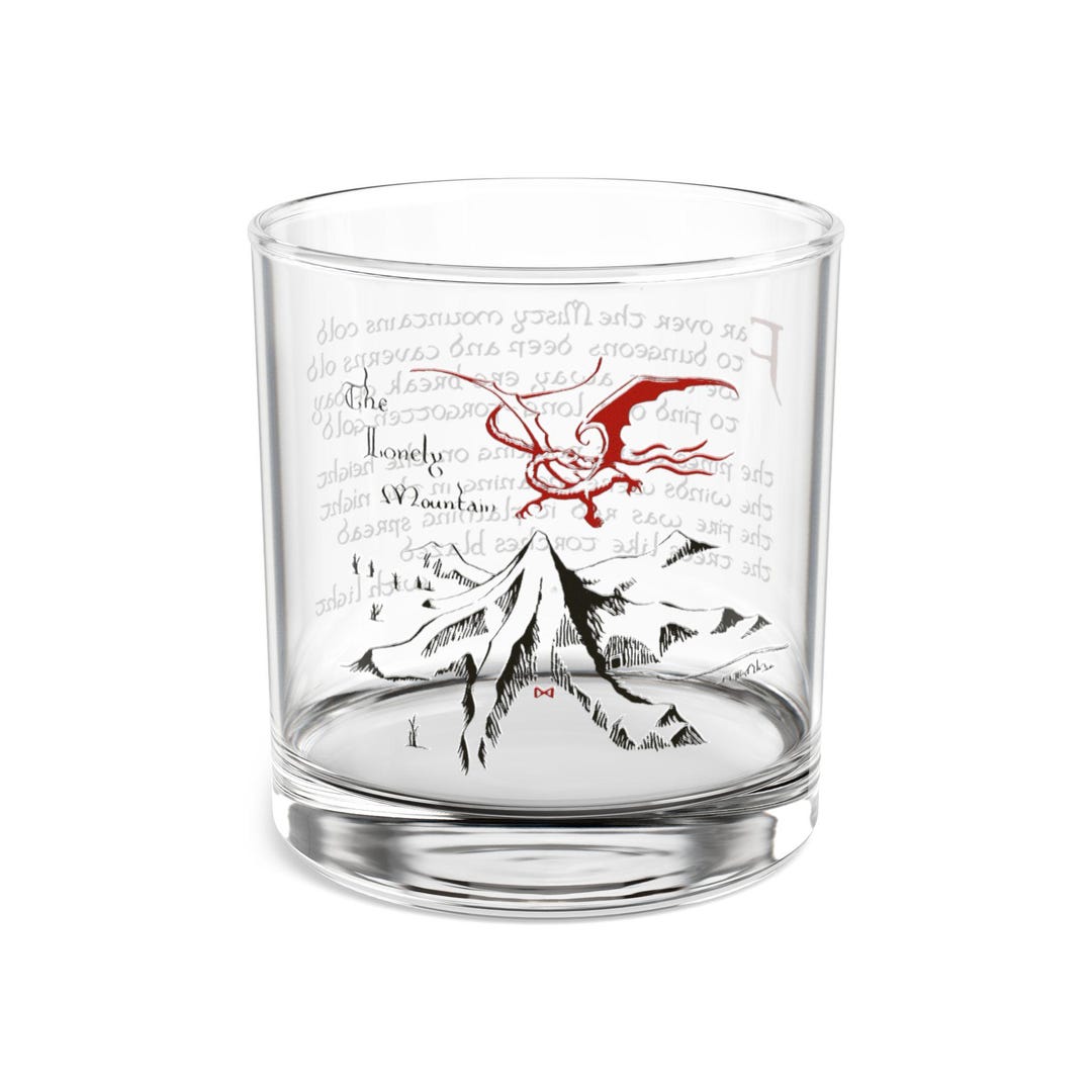Misty Mountain Whiskey Glass, 10 Oz, Lord of the Rings Whiskey Glass ...