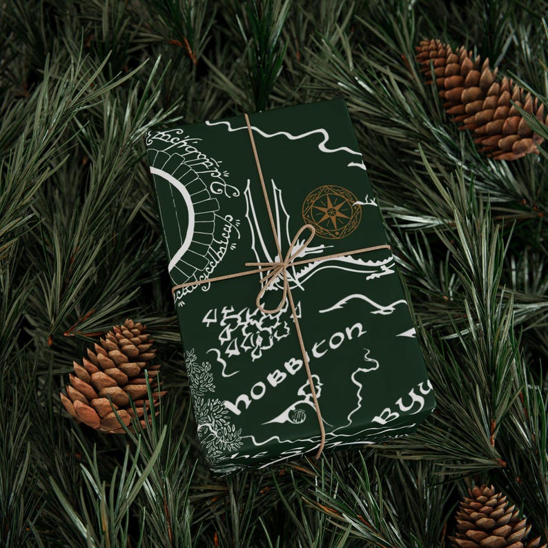 Shire Map Wrapping Paper: Lord of the Rings Gift Wrap, Hobbit Themed - Etsy