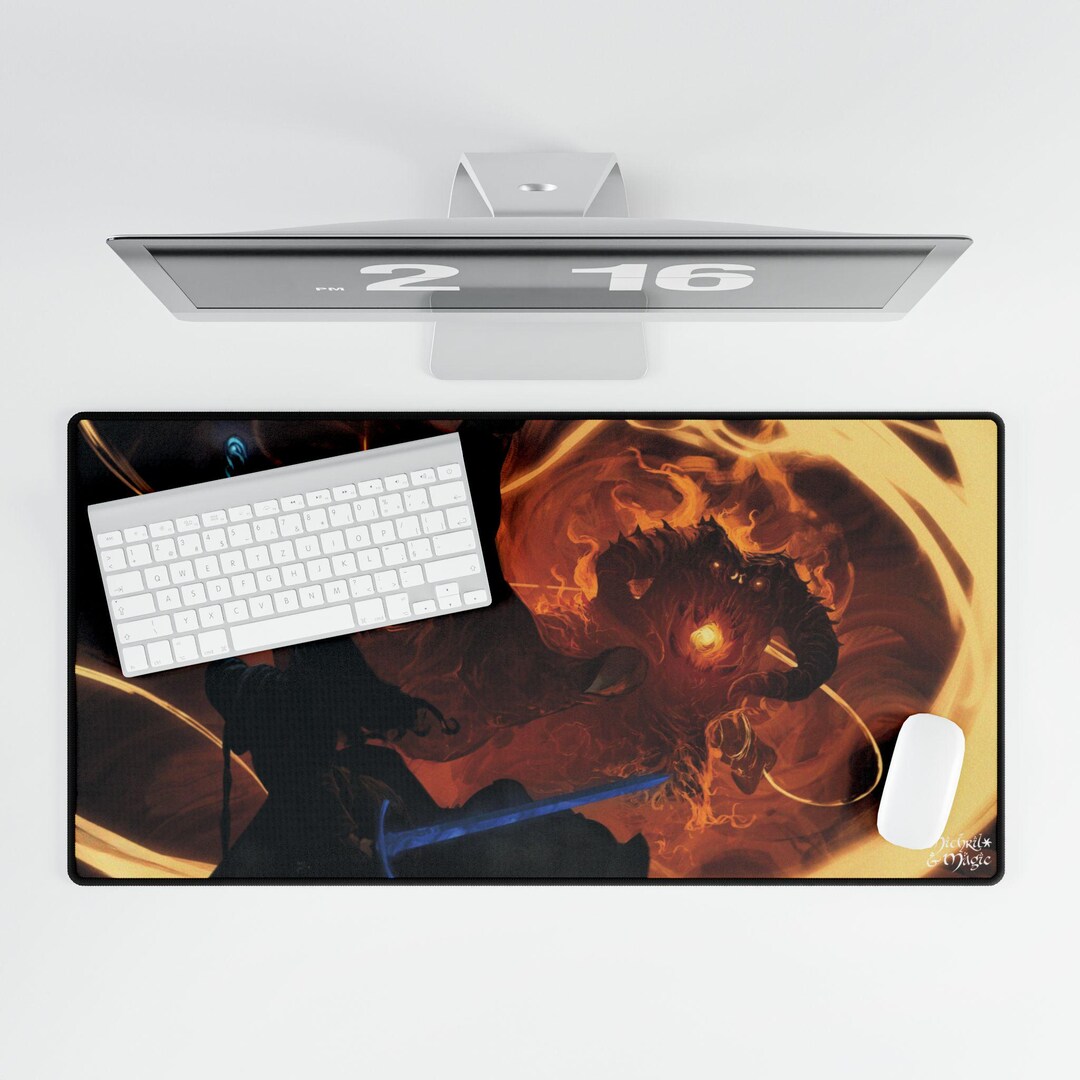 Balrog and Gandalf Desk Mat, Lord of the Rings Desk Mat, Hobbit Mouse ...