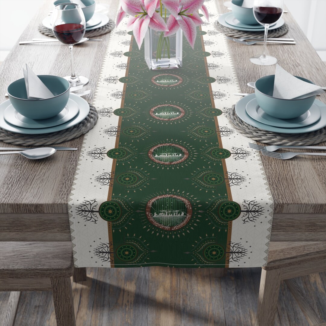 LOTR Bohemian Table Runner, Lord of the Rings Table Runner, Rings of ...