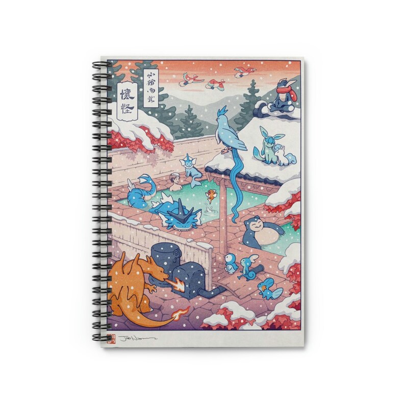Hot Springs Spiral Notebook Ruled Line Pokemon Notebook - Etsy