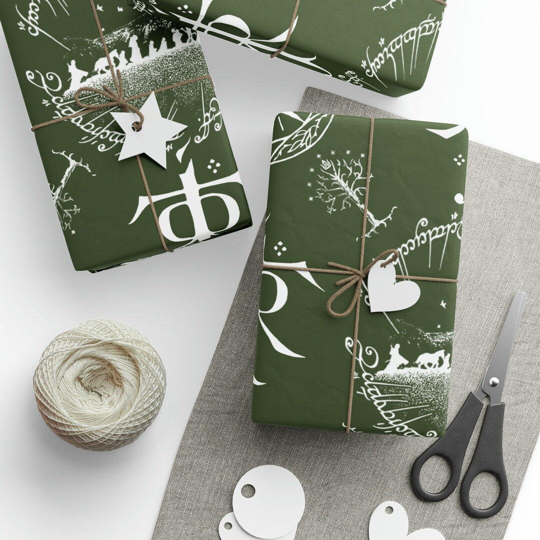 Lord of the Rings Wrapping Paper, LOTR Gift Wrapping Paper, Middle ...