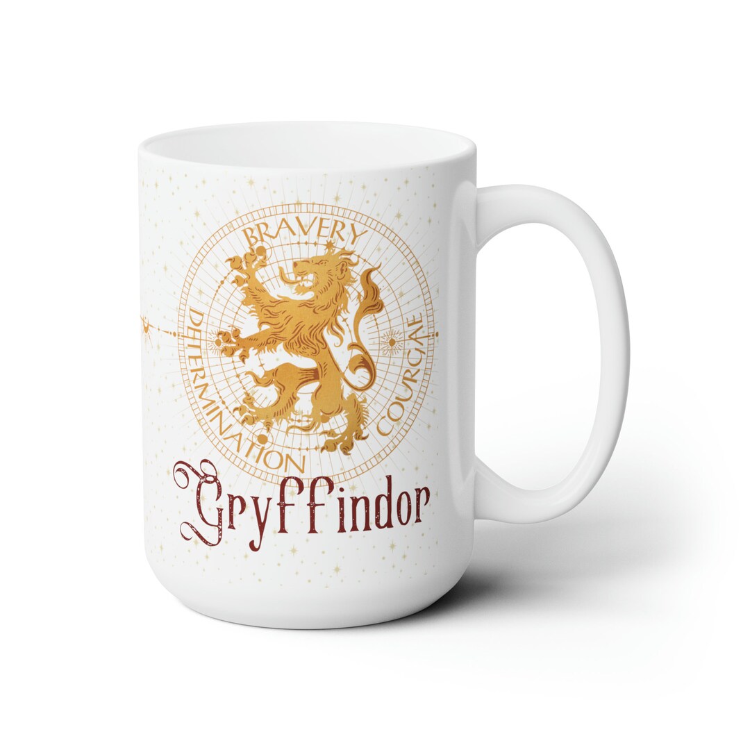 Starry Gryffindor Ceramic Mug, 15oz, Harry Potter Coffee Mug, Hogwarts ...