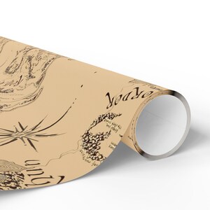 Middle Earth Map Wrapping Paper: Lord of the Rings Gift Wrap - Etsy