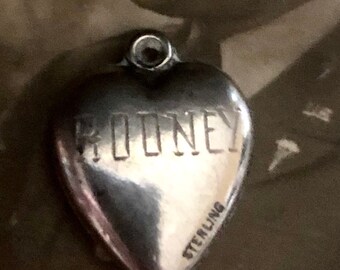 Sterling Puffy Heart - Etsy