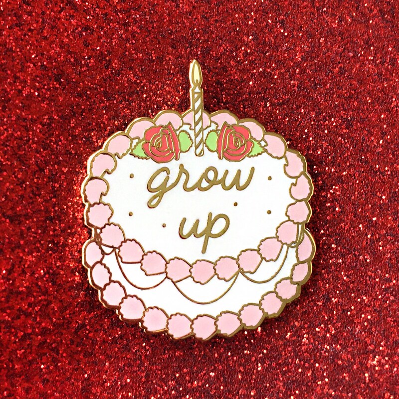 Cake Enamel Pin - Etsy