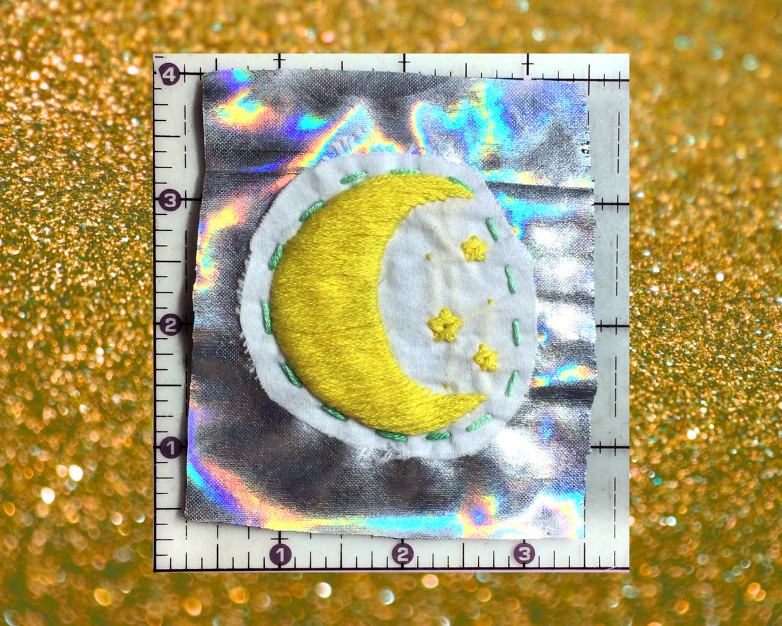 Celestial Patch Moon And Stars Patch Handmade Embroidered | Etsy