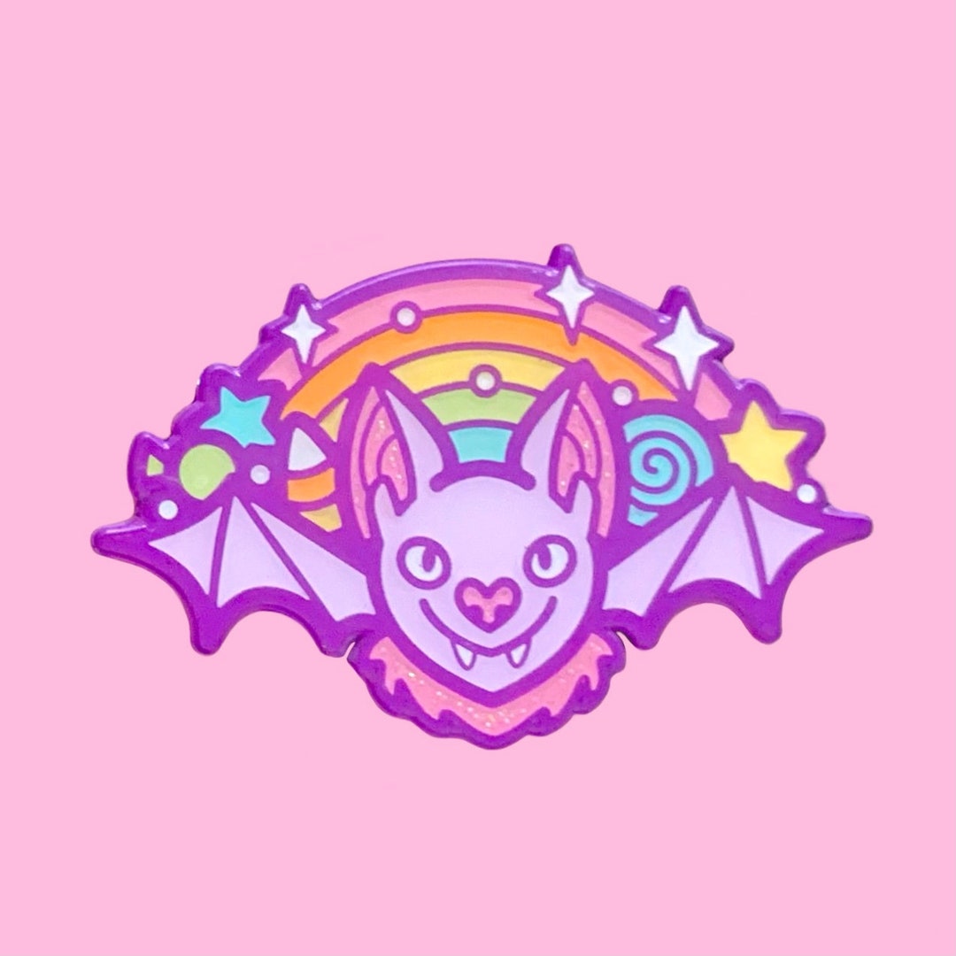 Bat Enamel Pin - Etsy