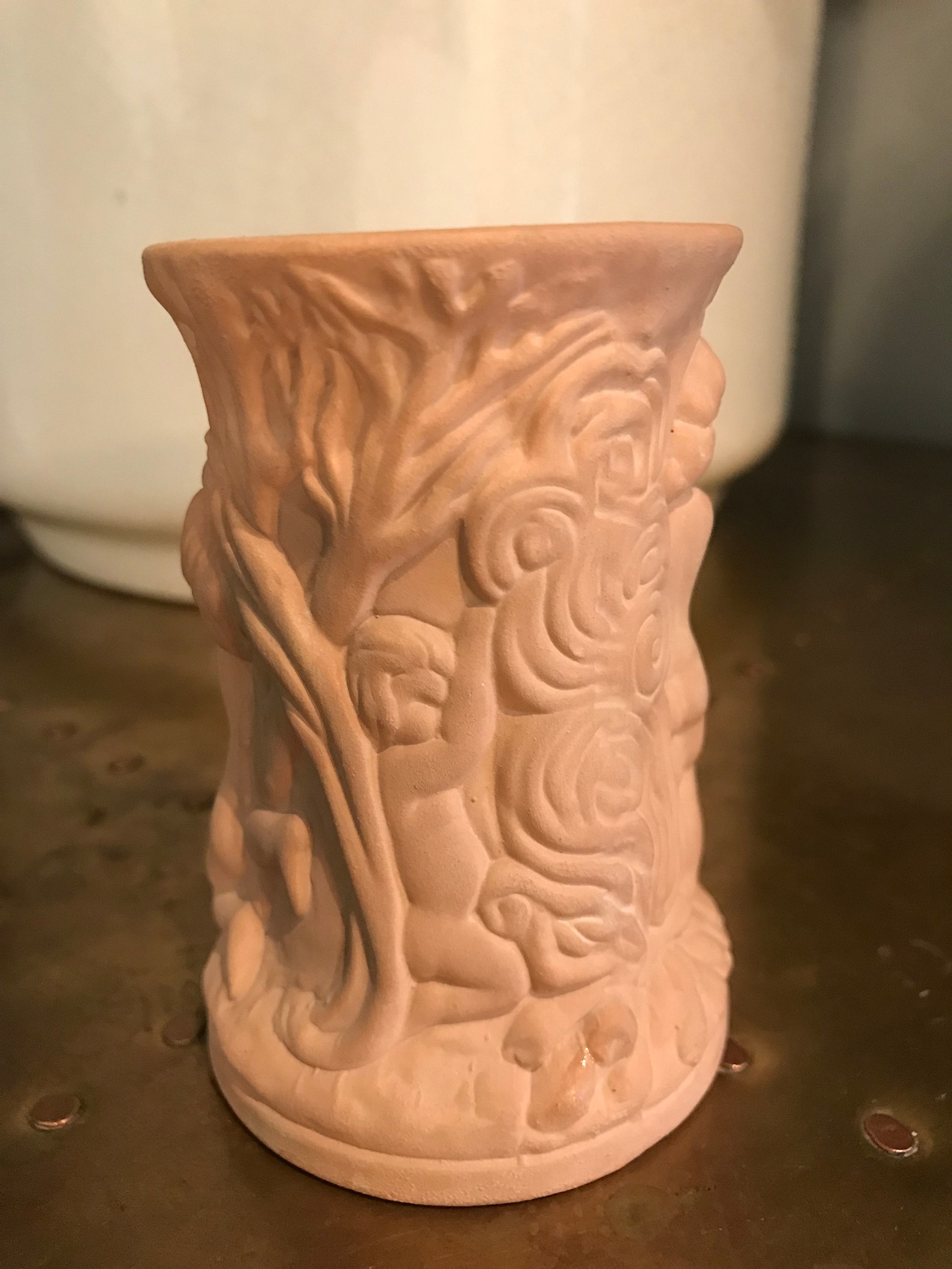 Vintage Antique Italian Terracotta Angel Relief Vase Pottery - Etsy