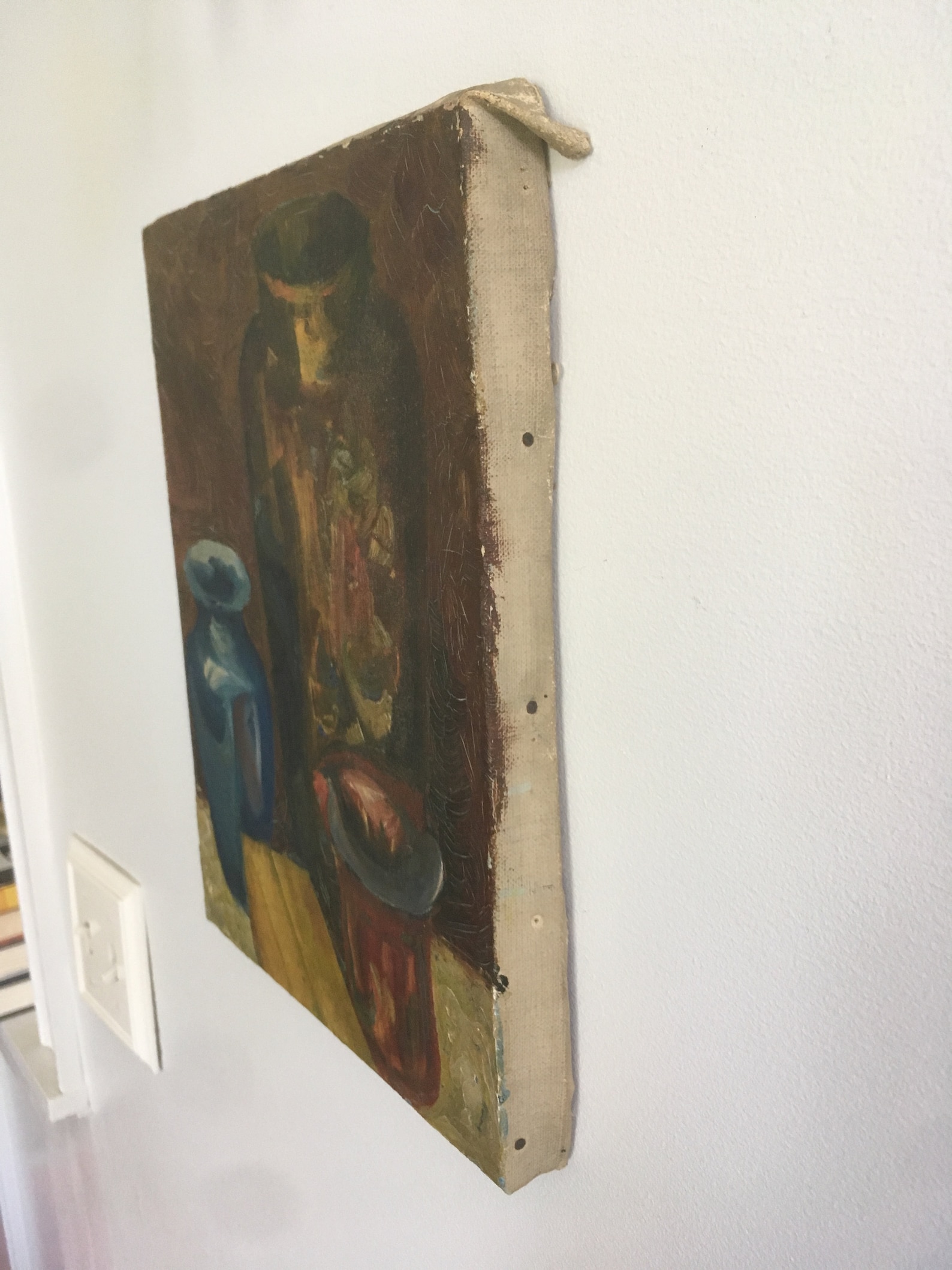 Antique Primitive Folk Art Still Life Landscape Scene Oil | Etsy