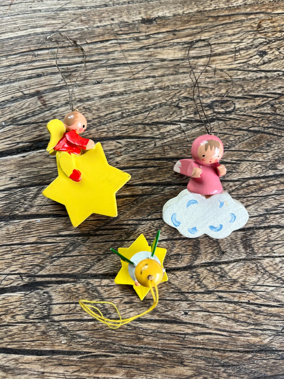 Vintage Mid Century German Erzgebirge Italian Feri Christmas Angels ...