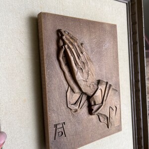 Vintage 1964 Mid Century Modern Albrecht Durer Hand Carved Praying ...