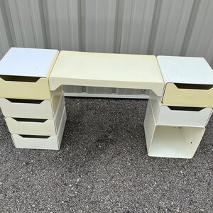 Vintage Mid Century Modern Space Age Plastic Modular Desk Drawers Cubes ...