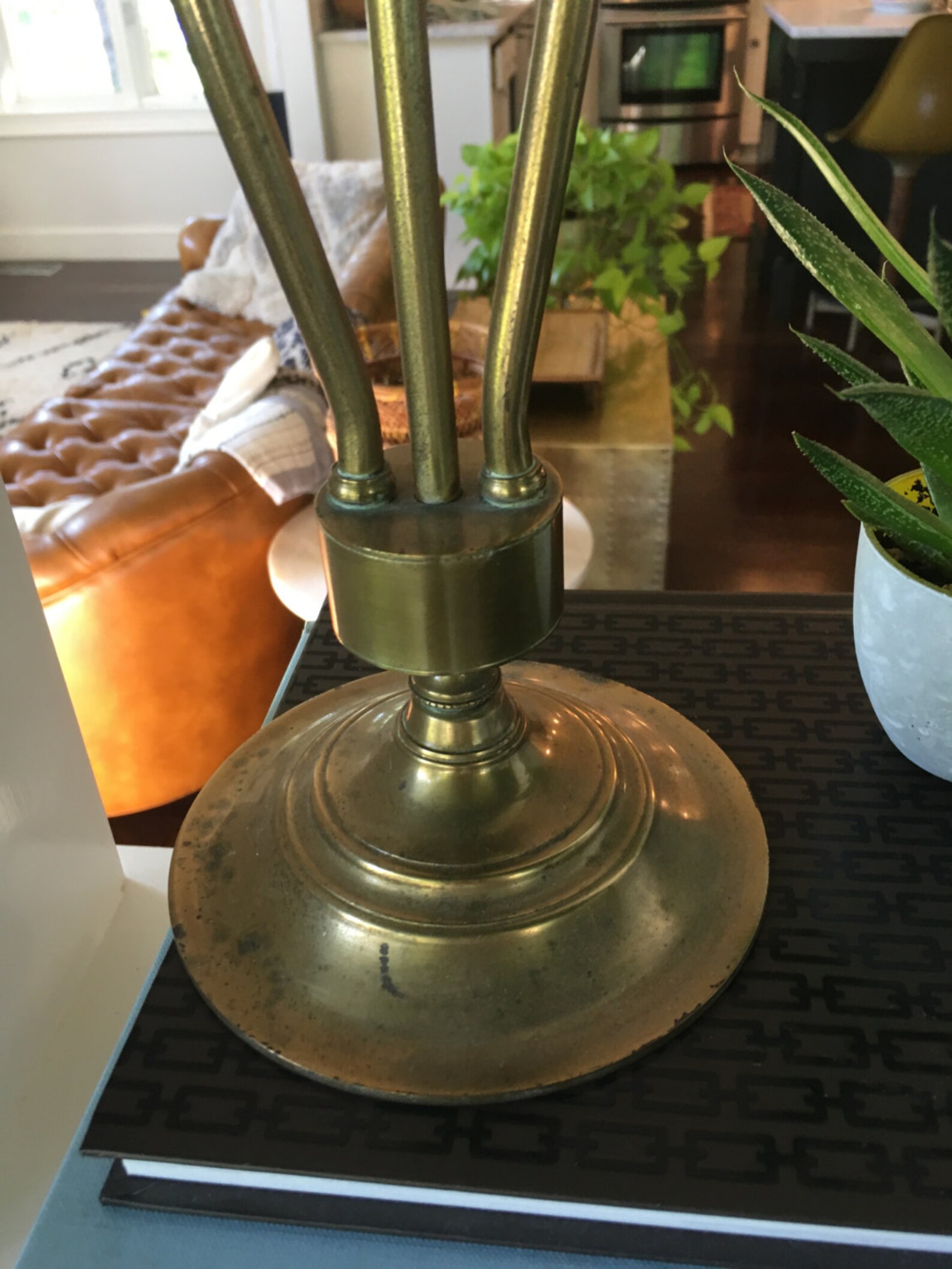 Vintage Mid Century/hollywood Regency Brass Candlestick - Etsy