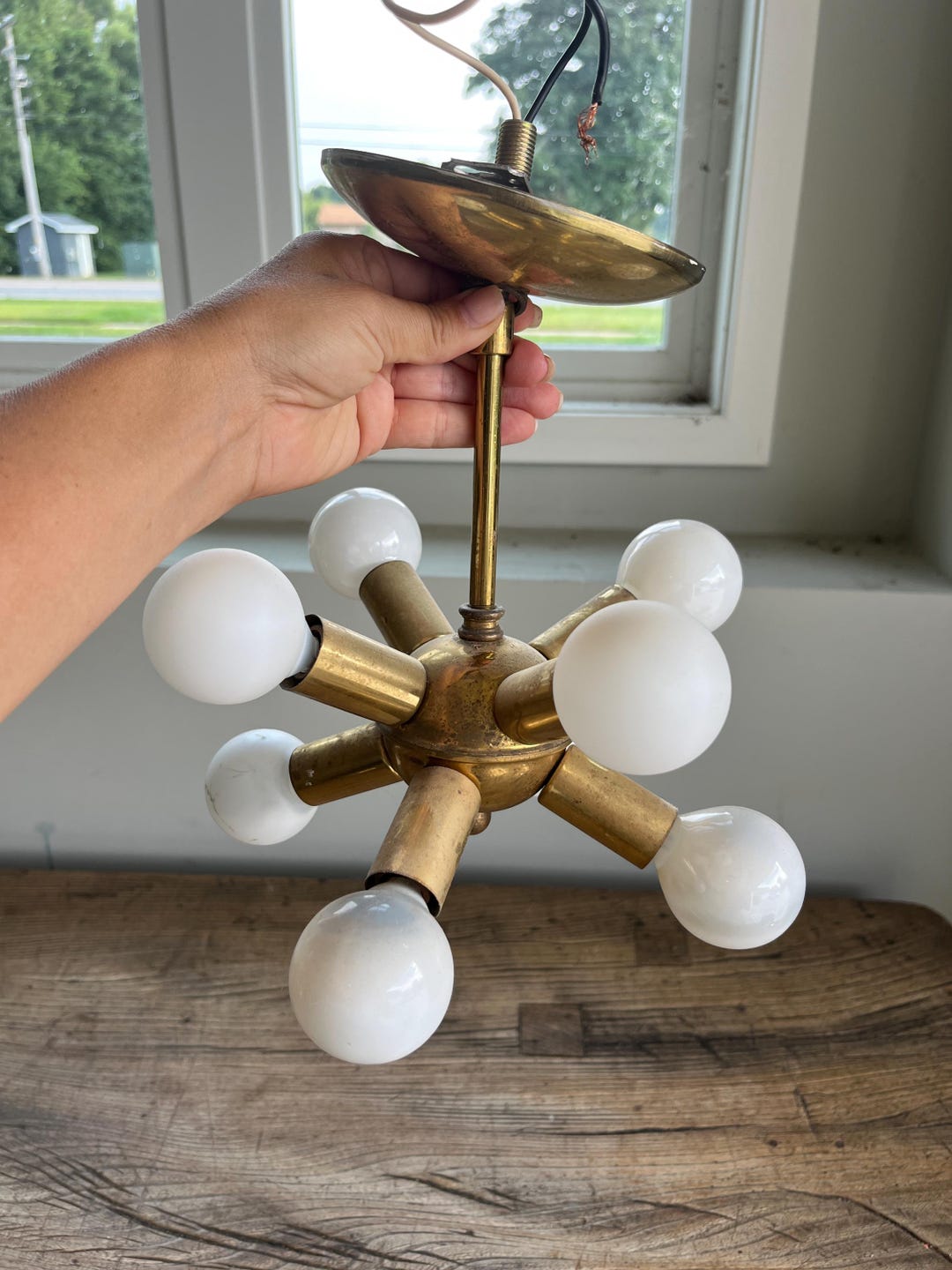 Vintage Mid Century Modern Space Age Mini Brass Sputnik Light - Etsy