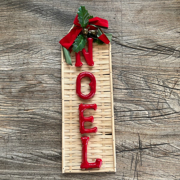 Rattan Noel Sign - Etsy