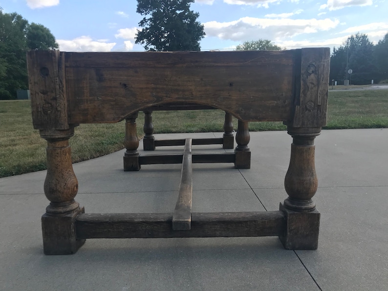 Rare Antique Early European Massive Refectory Oak Single Slab Top ...