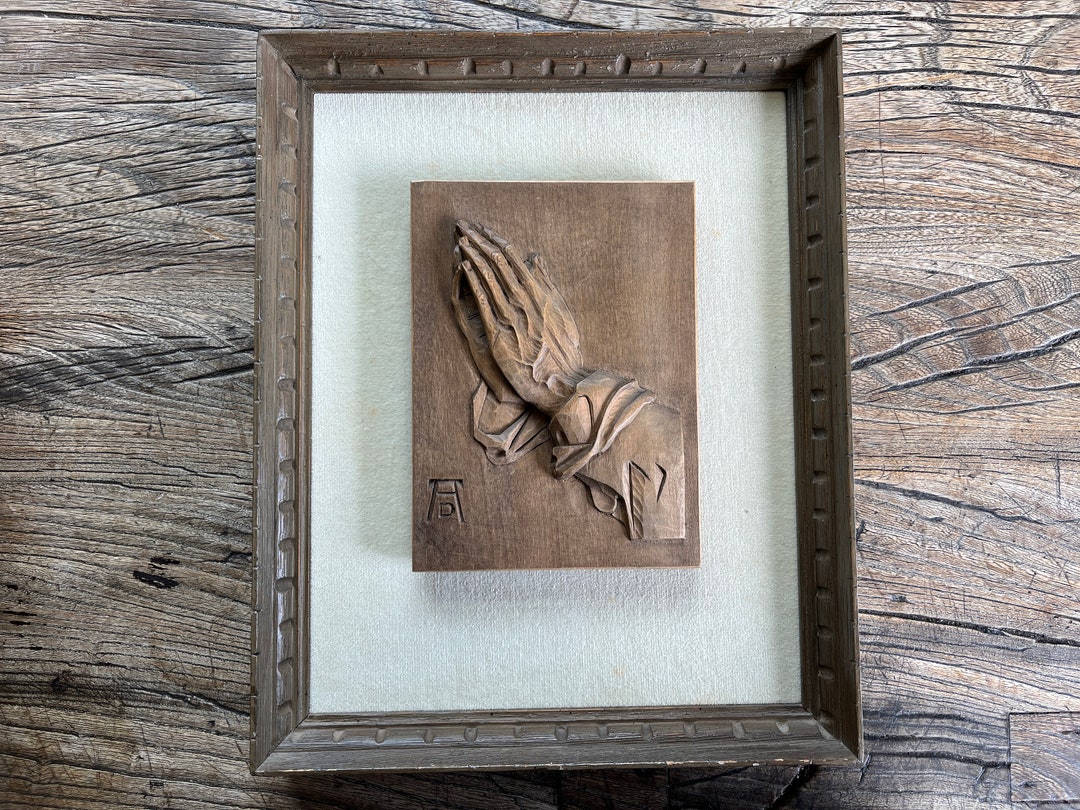 Vintage 1964 Mid Century Modern Albrecht Durer Hand Carved Praying ...