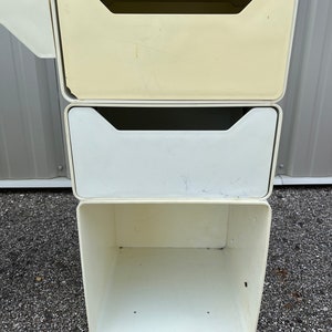 Vintage Mid Century Modern Space Age Plastic Modular Desk Drawers Cubes ...