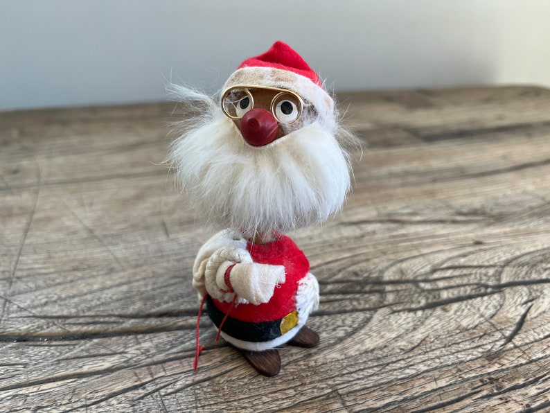 Vintage Mid Century Japanese Wood Santa Pixie Tomte Elf Santa - Etsy